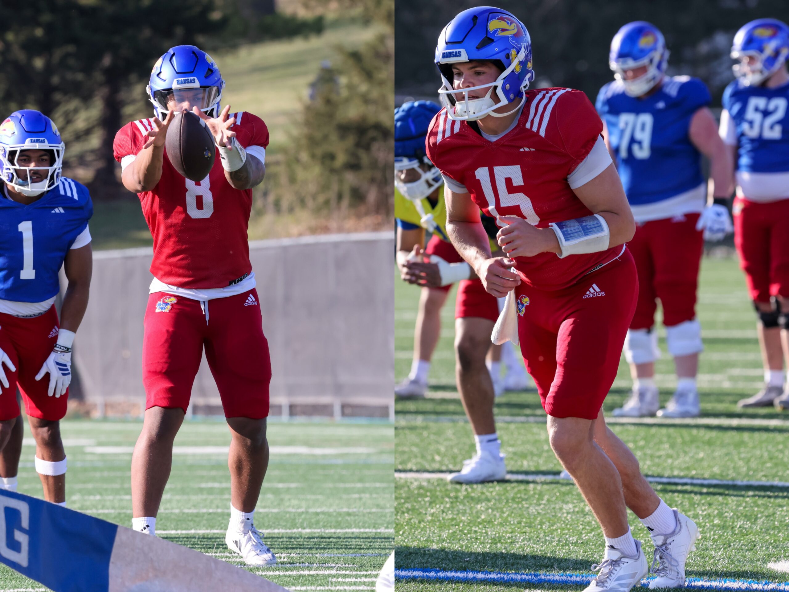 KU football’s quarterback competition well underway during spring ...